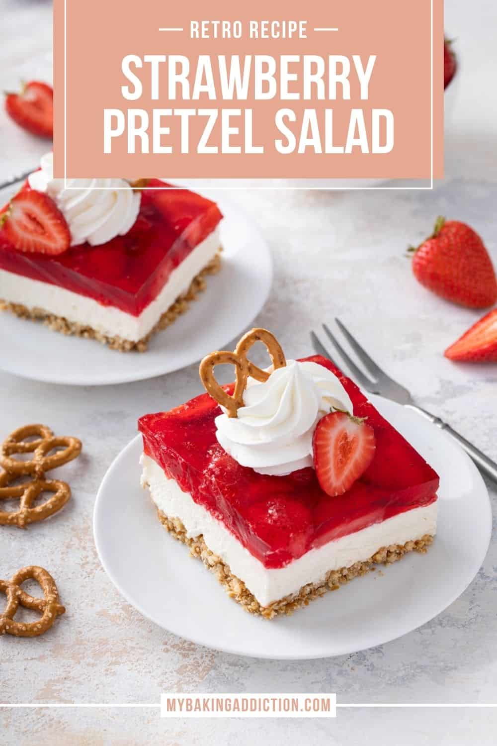 Strawberry Pretzel Salad | My Baking Addiction