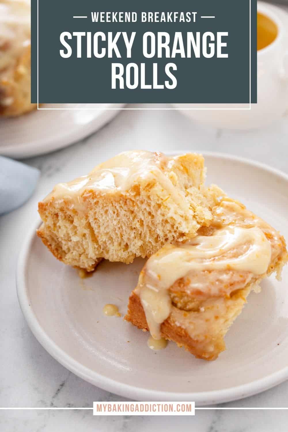 Sticky Orange Rolls with Cream Cheese Glaze