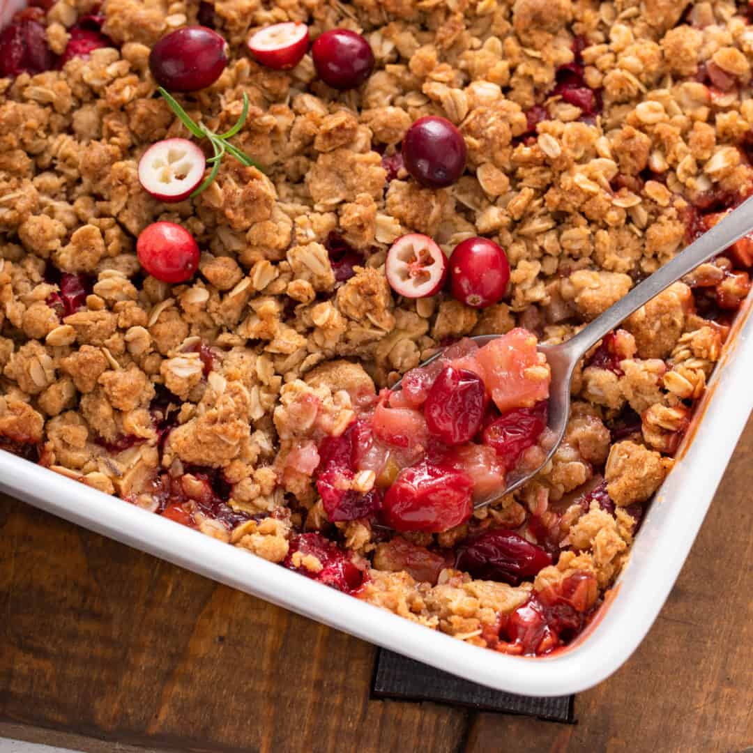 Cranberry Apple Crisp | My Baking Addiction