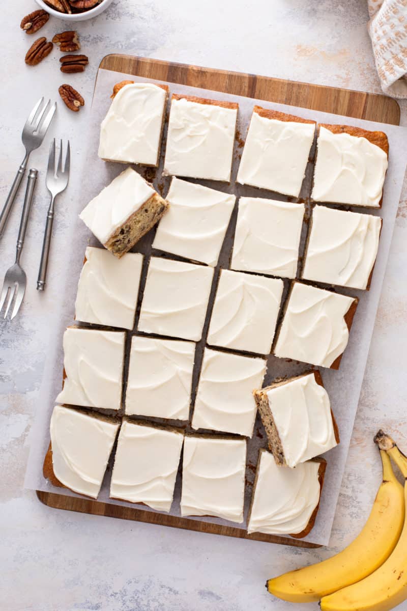 Banana Bars with Cream Cheese Frosting | My Baking Addiction