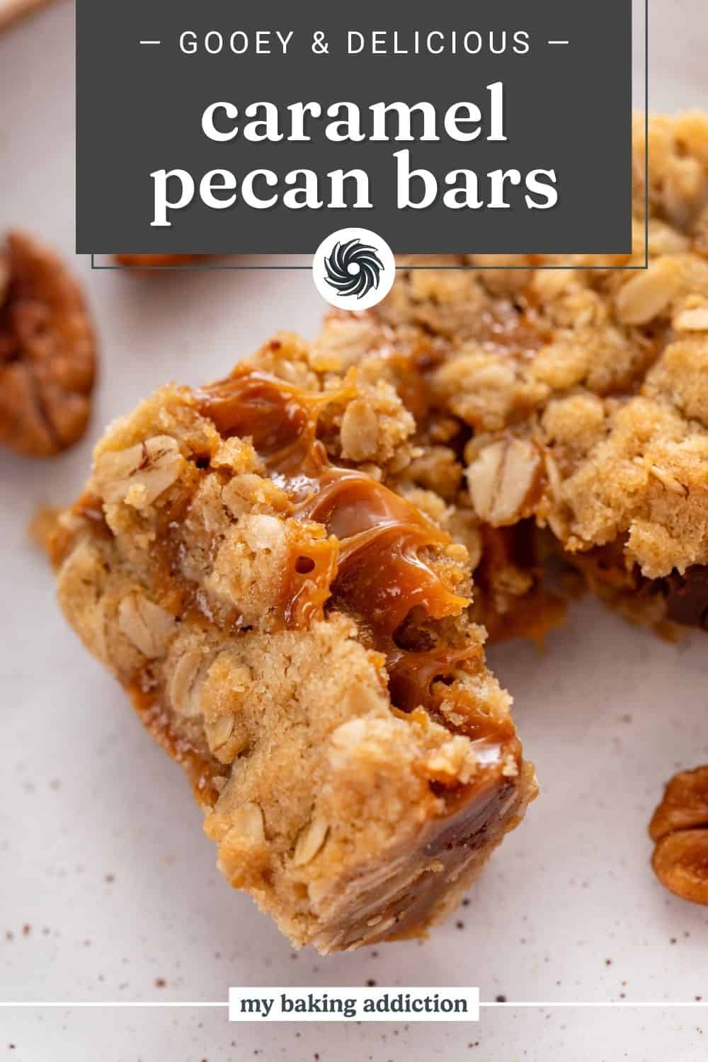 Caramel Pecan Bars | My Baking Addiction