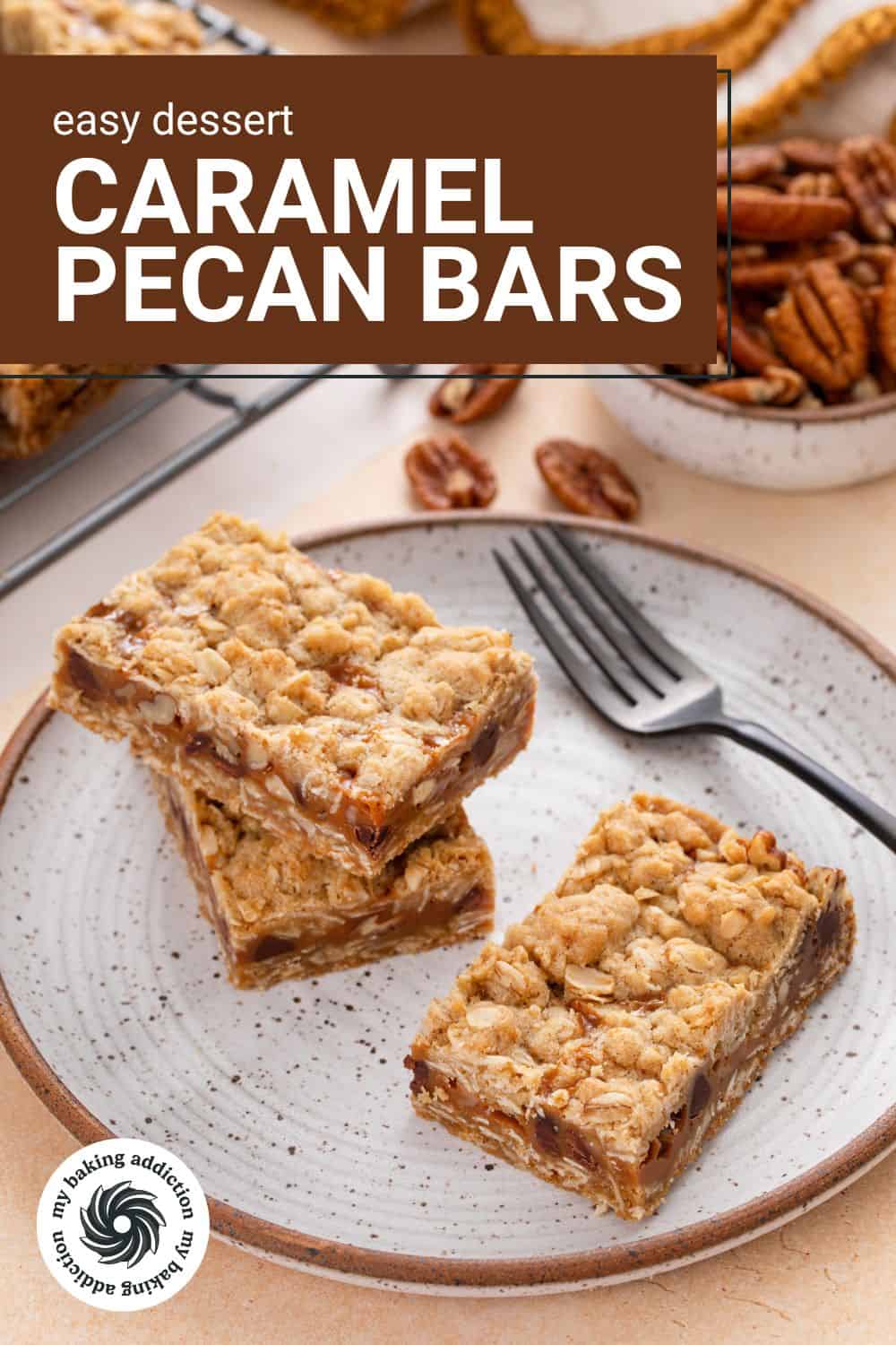 Caramel Pecan Bars | My Baking Addiction