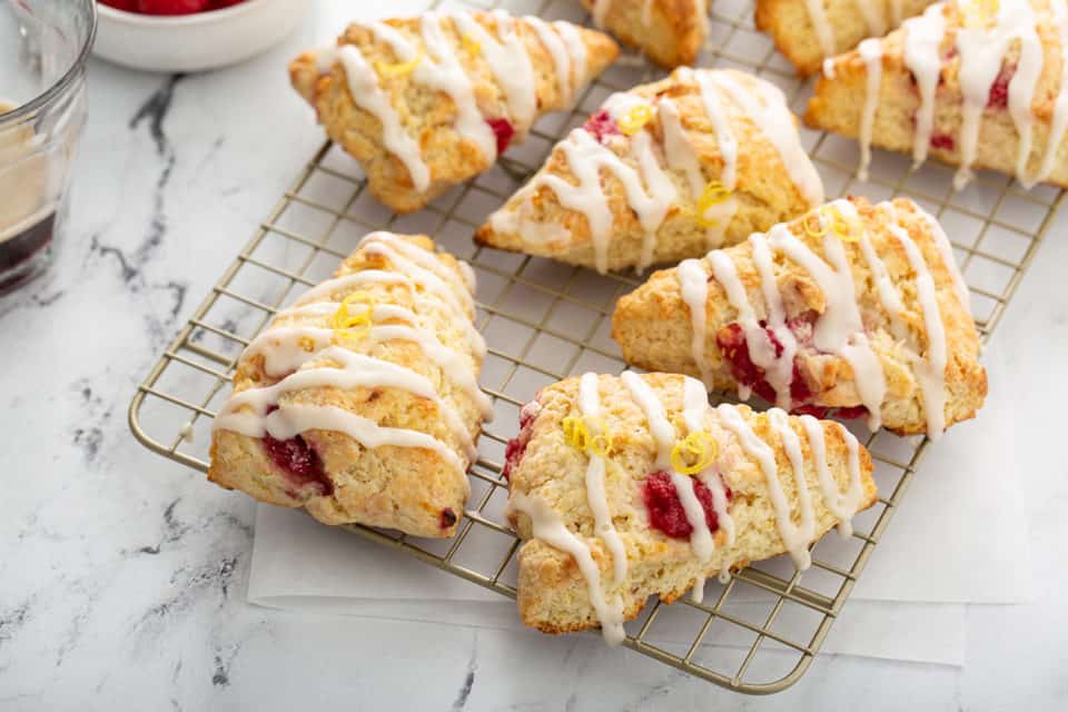 Lemon Raspberry Scones | My Baking Addiction