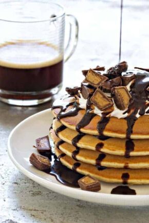 Peanut Butter Cup Pancakes | My Baking Addiction