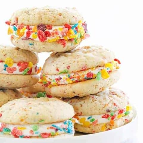 Fruity Pebbles Whoopie Pies - My Baking Addiction