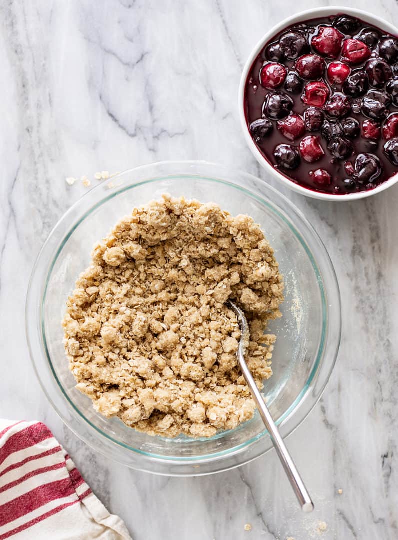 Cherry Crisp (Made with homemade pie filling) - My Baking Addiction