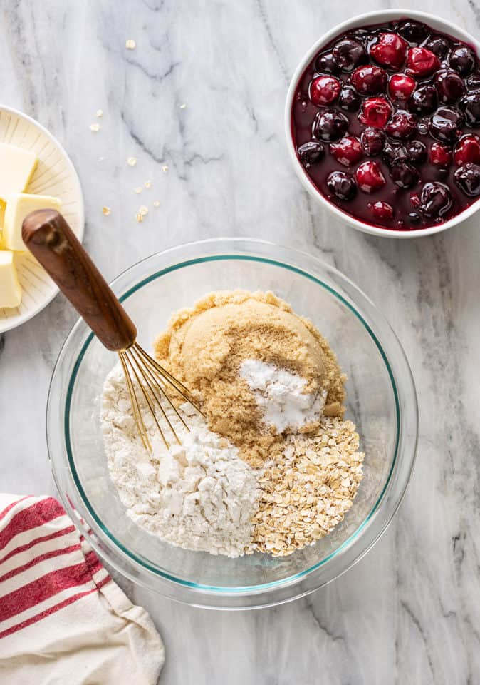 Cherry Crisp (Made with homemade pie filling) - My Baking Addiction