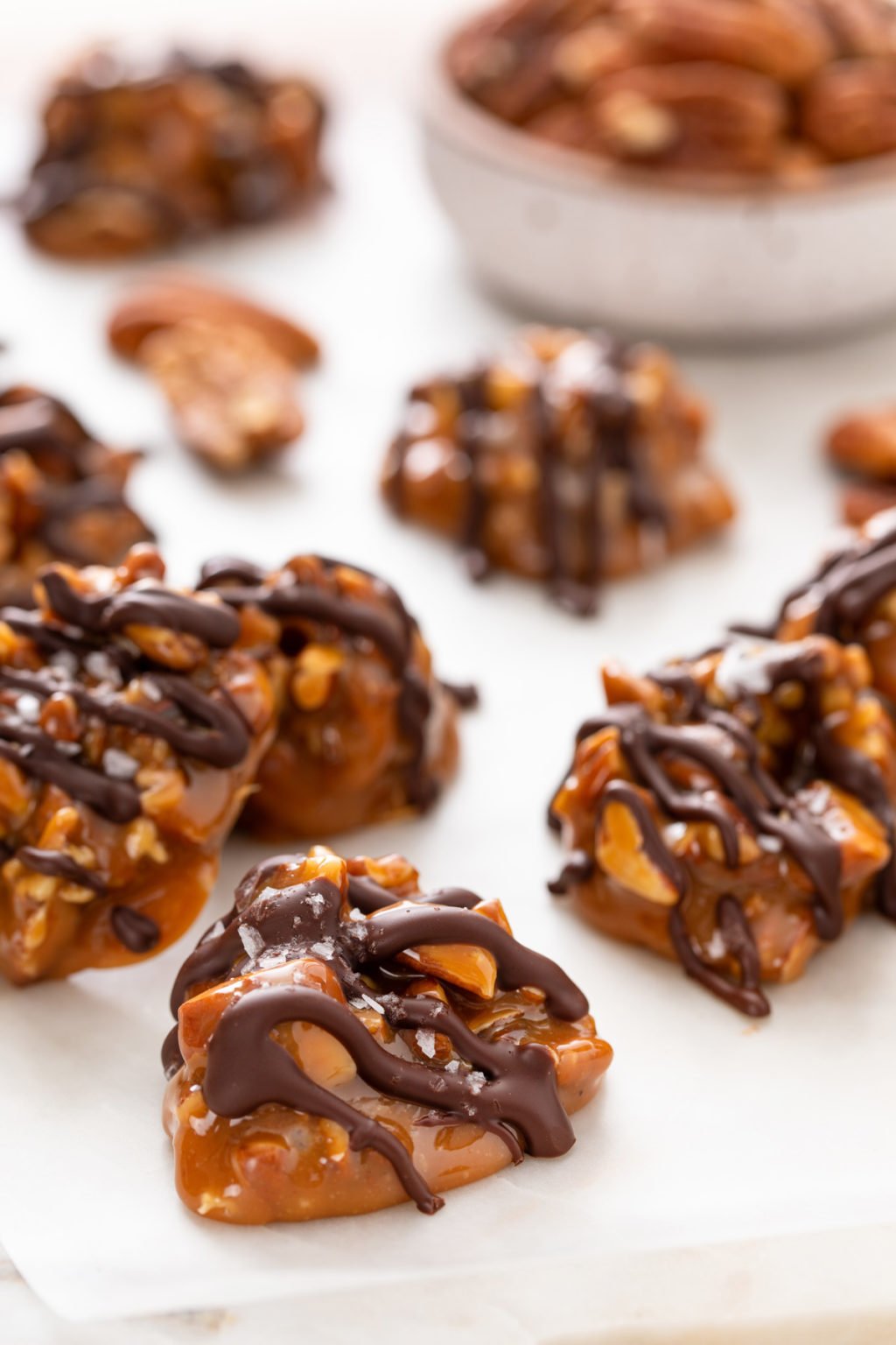 Pecan Caramel Clusters - My Baking Addiction