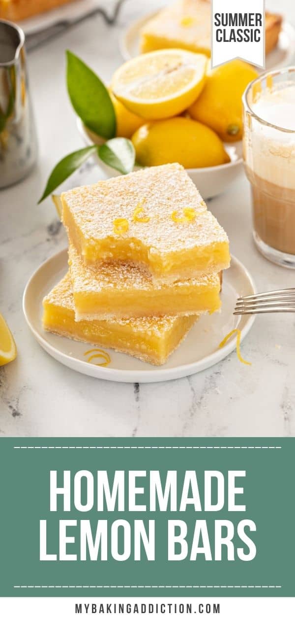 Homemade Lemon Bars - My Baking Addiction
