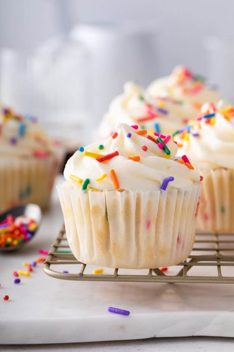 Homemade Funfetti Cupcakes | My Baking Addiction