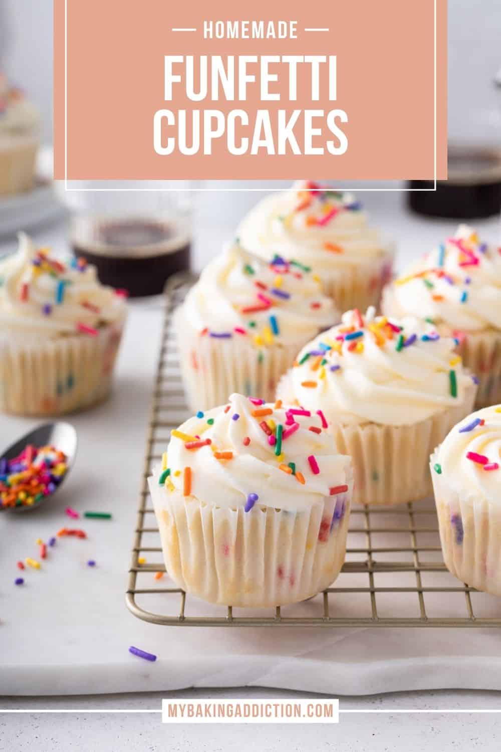 Homemade Funfetti Cupcakes | My Baking Addiction