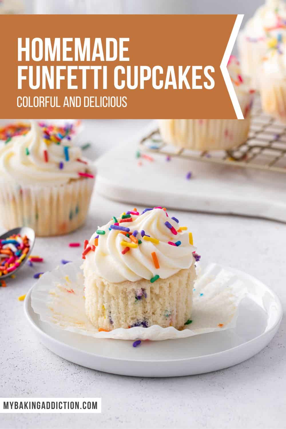 Homemade Funfetti Cupcakes | My Baking Addiction