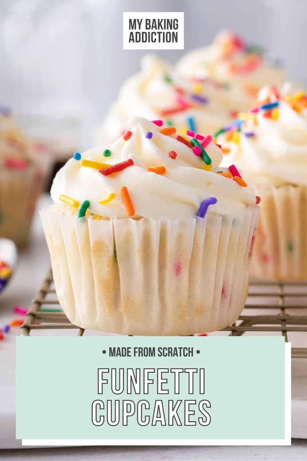 Homemade Funfetti Cupcakes | My Baking Addiction