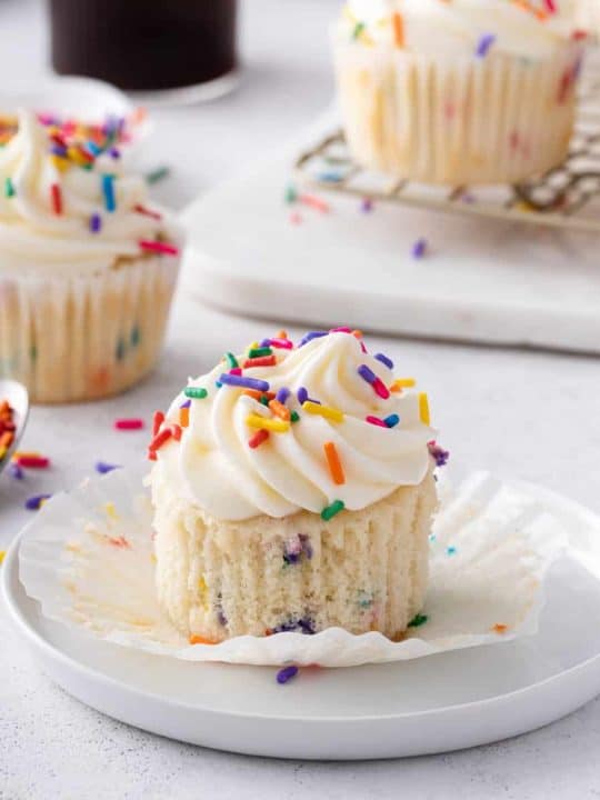 Vanilla Cupcake With Sprinkles