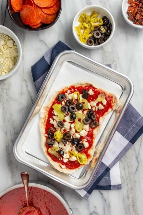 DIY Pizza Bar with 30 Minute Pizza Crust - My Baking Addiction