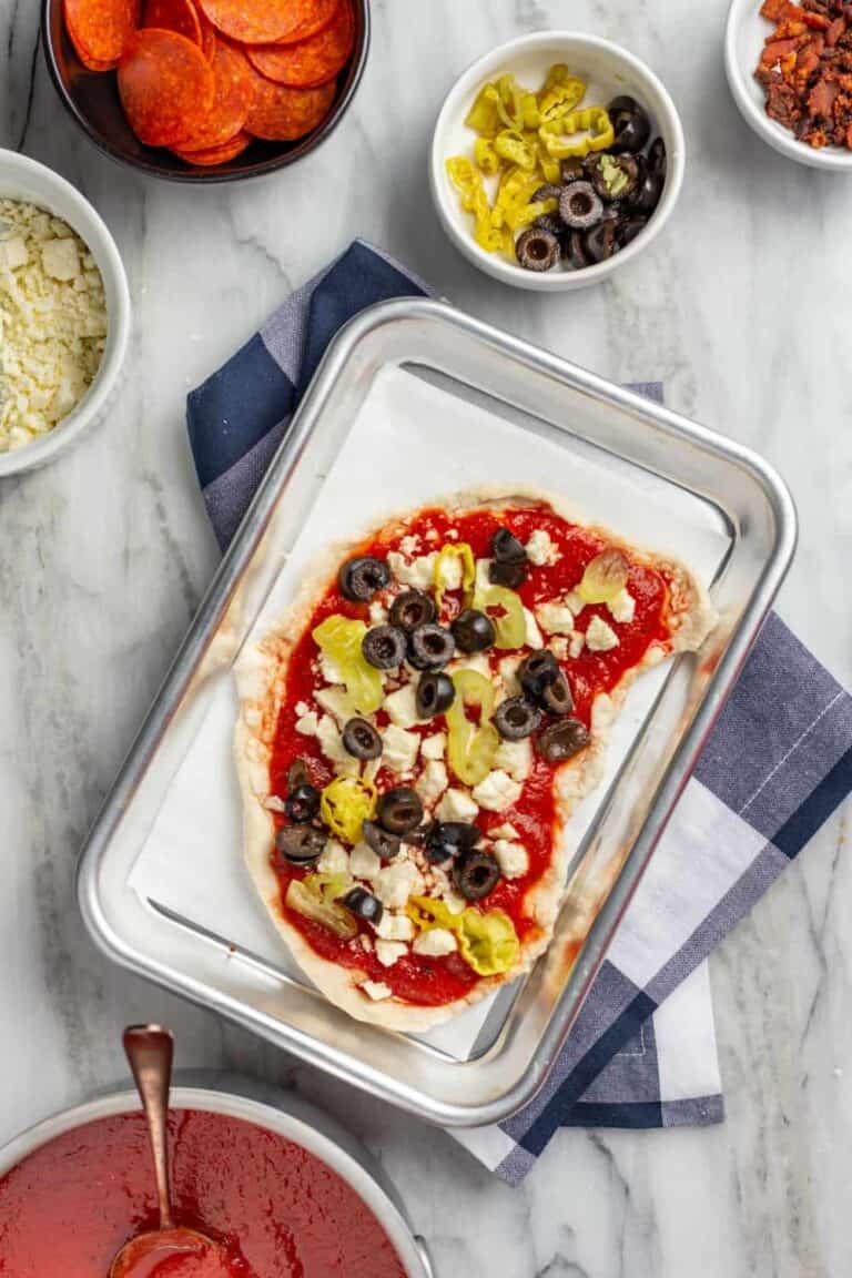 DIY Pizza Bar with 30 Minute Pizza Crust - My Baking Addiction