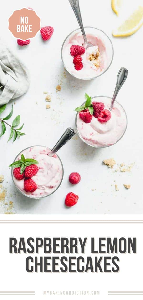 No Bake Raspberry-Lemon Cheesecake | My Baking Addiction