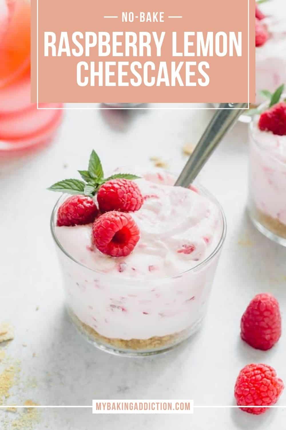 No Bake Raspberry-Lemon Cheesecake | My Baking Addiction