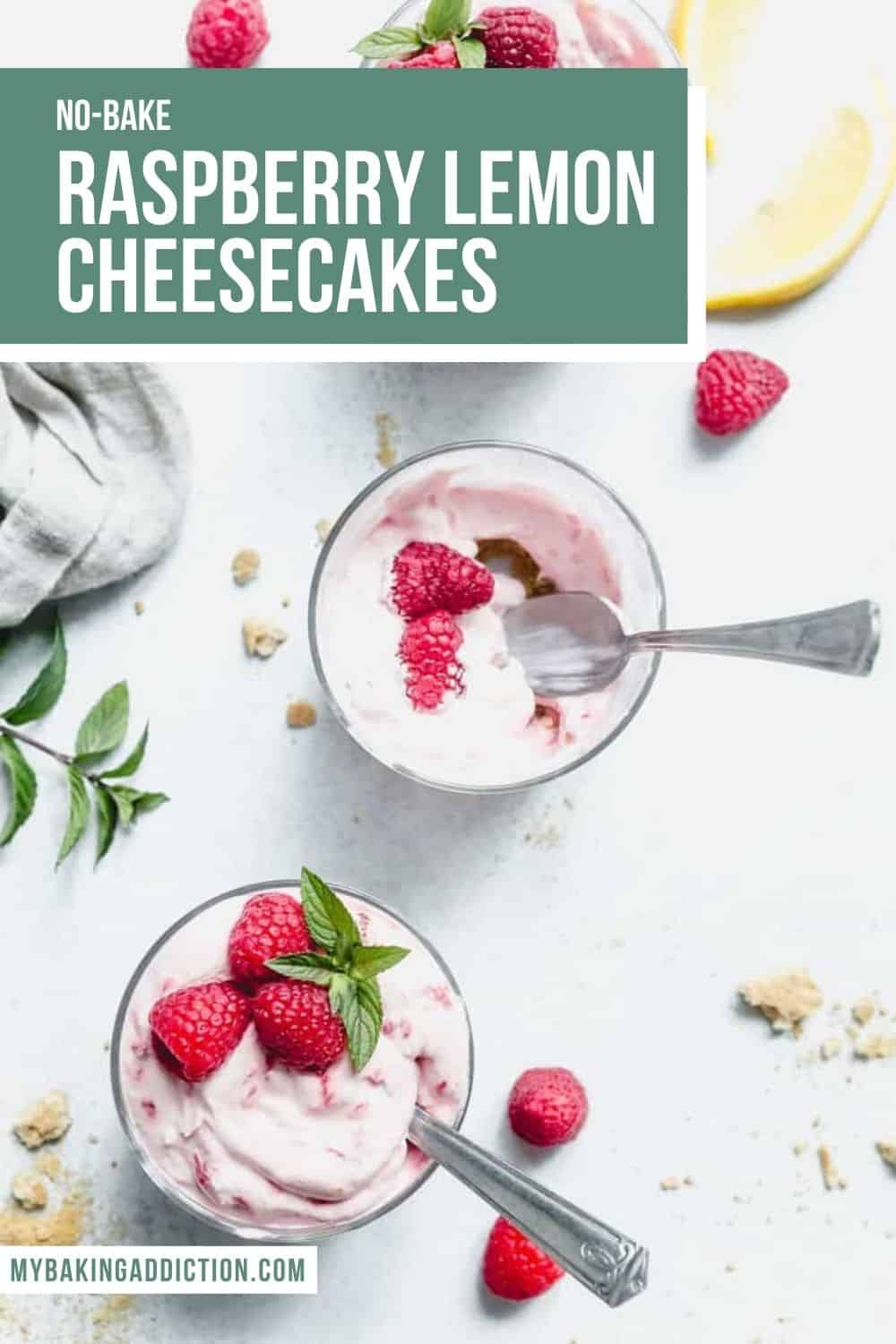 No Bake Raspberry-Lemon Cheesecake | My Baking Addiction