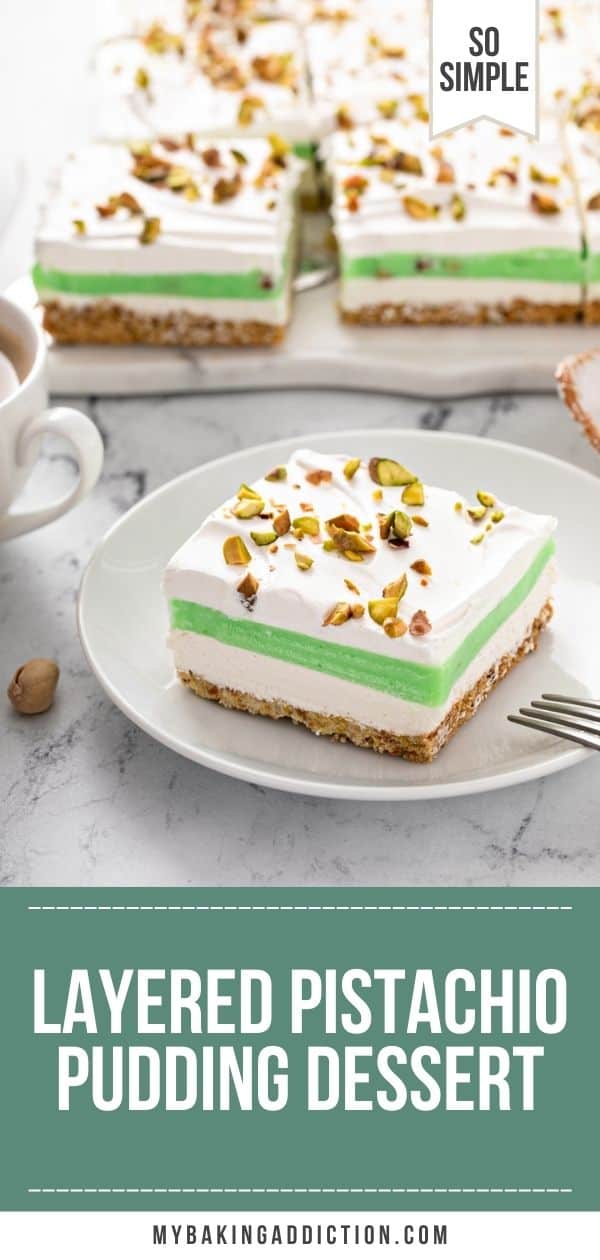Layered Pistachio Pudding Dessert - My Baking Addiction