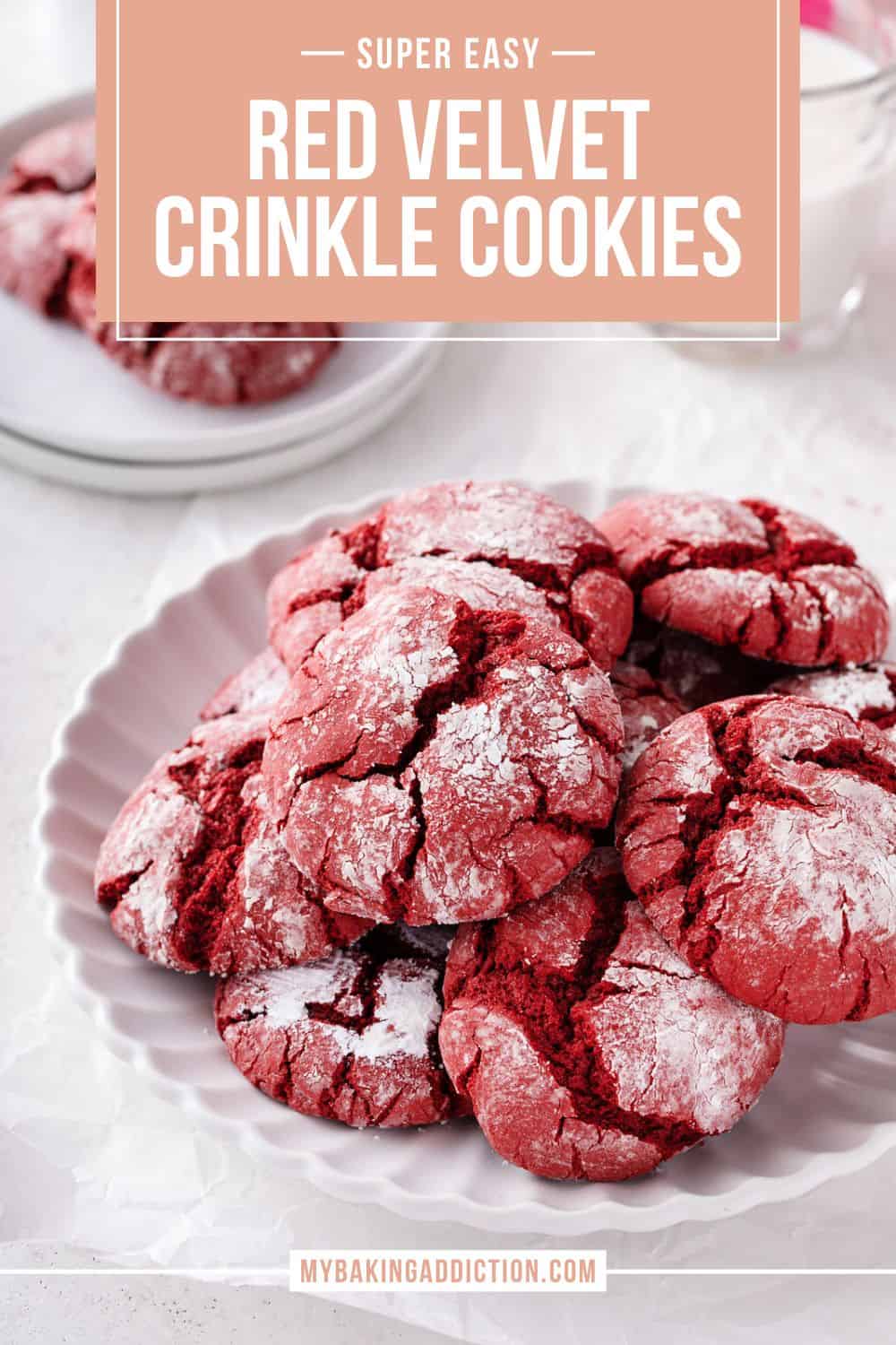 Red Velvet Crinkle Cookies - My Baking Addiction