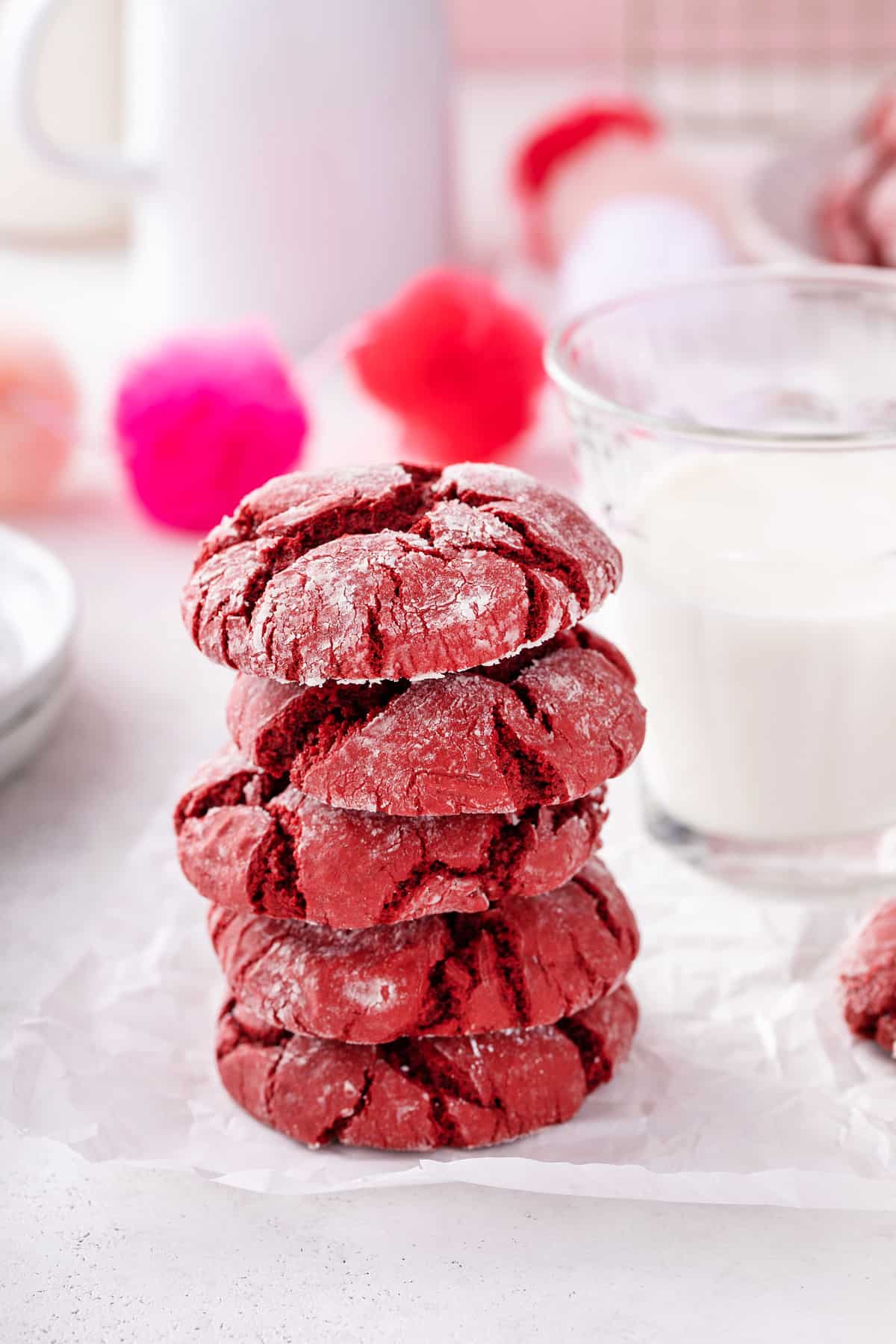 Red Velvet Crinkle Cookies - My Baking Addiction