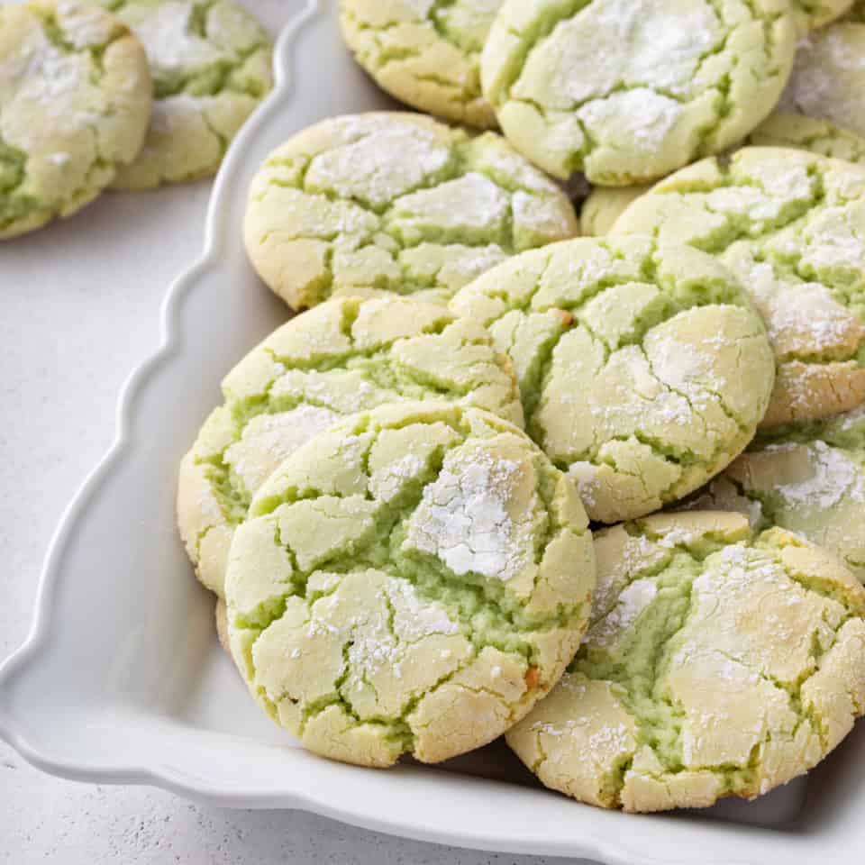 St. Patrick's Day Crinkle Cookies