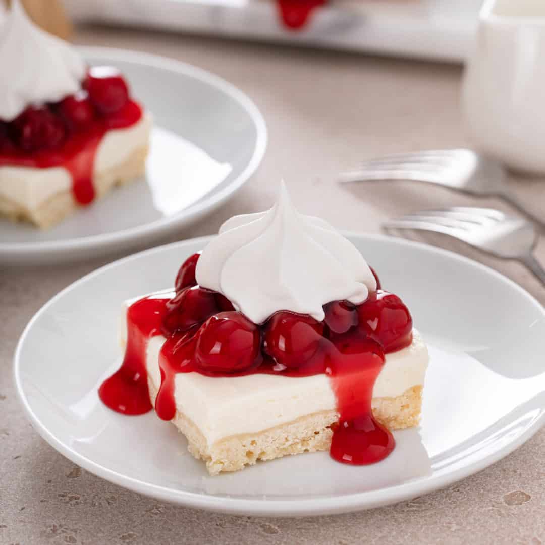 Layered Cherry Cheesecake Dessert - My Baking Addiction