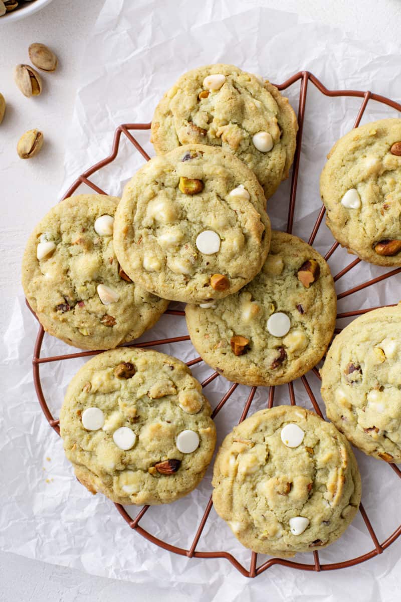 White Chocolate Pistachio Pudding Cookies - My Baking Addiction