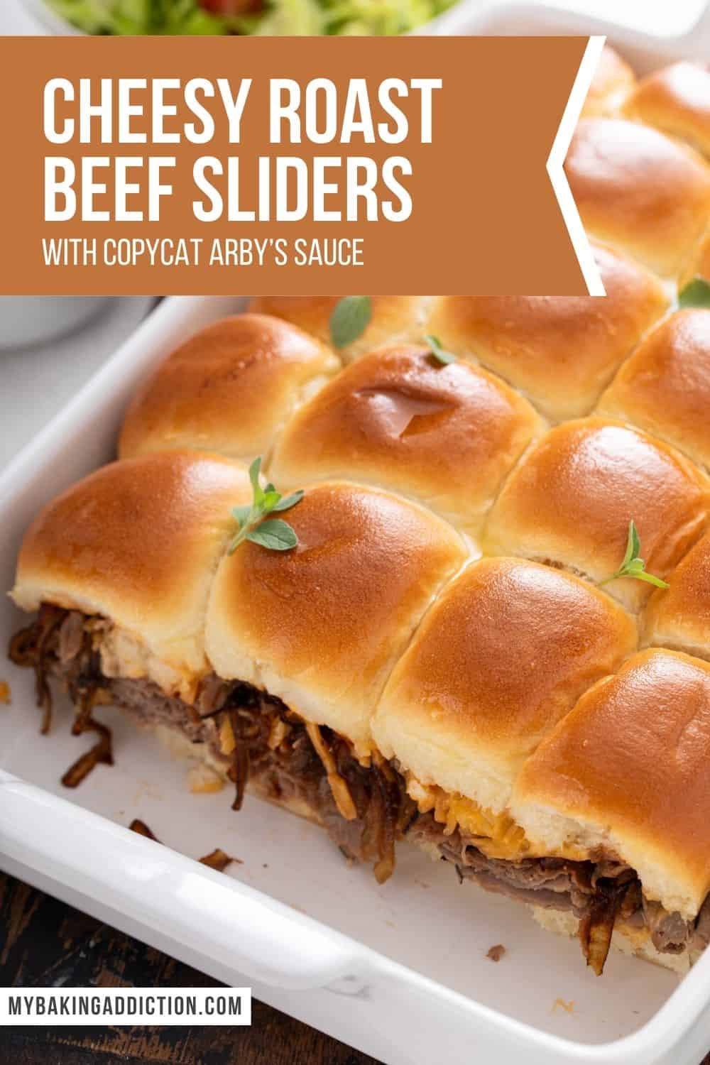 Cheesy Roast Beef Sliders - My Baking Addiction