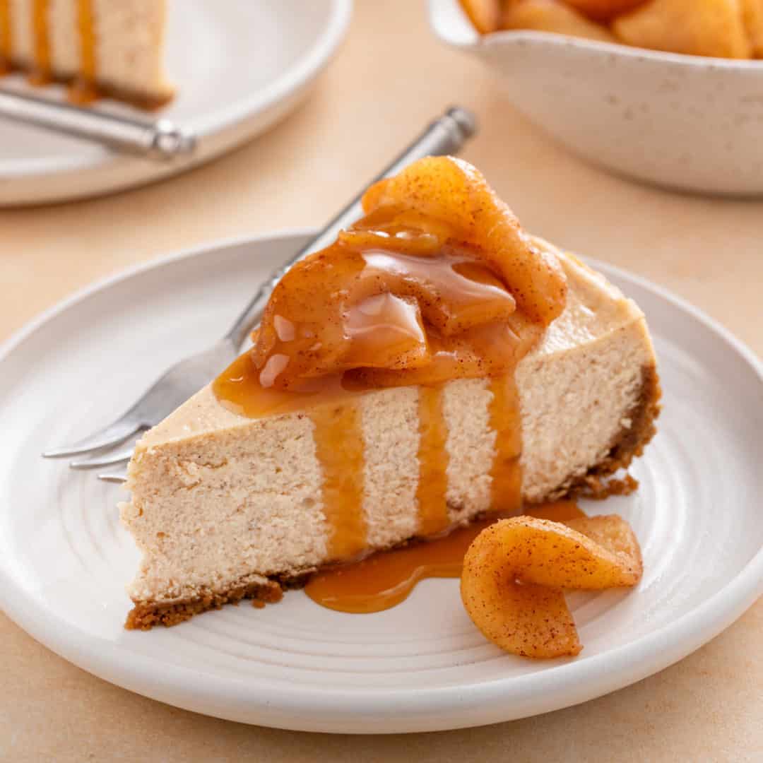 Caramel Apple Cheesecake - My Baking Addiction