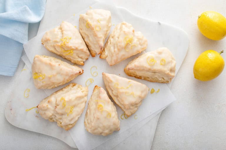 Glazed Lemon Scones - My Baking Addiction