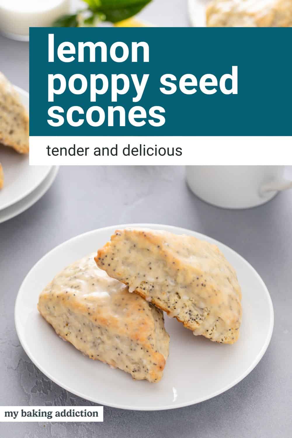 Lemon Poppy Seed Scones - My Baking Addiction