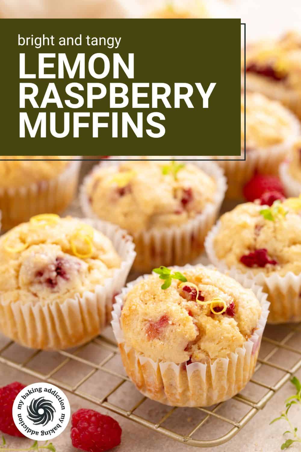 Lemon Raspberry Muffins - My Baking Addiction