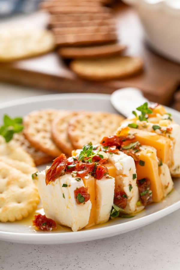 Marinated Cheese (Easy Appetizer!) - My Baking Addiction