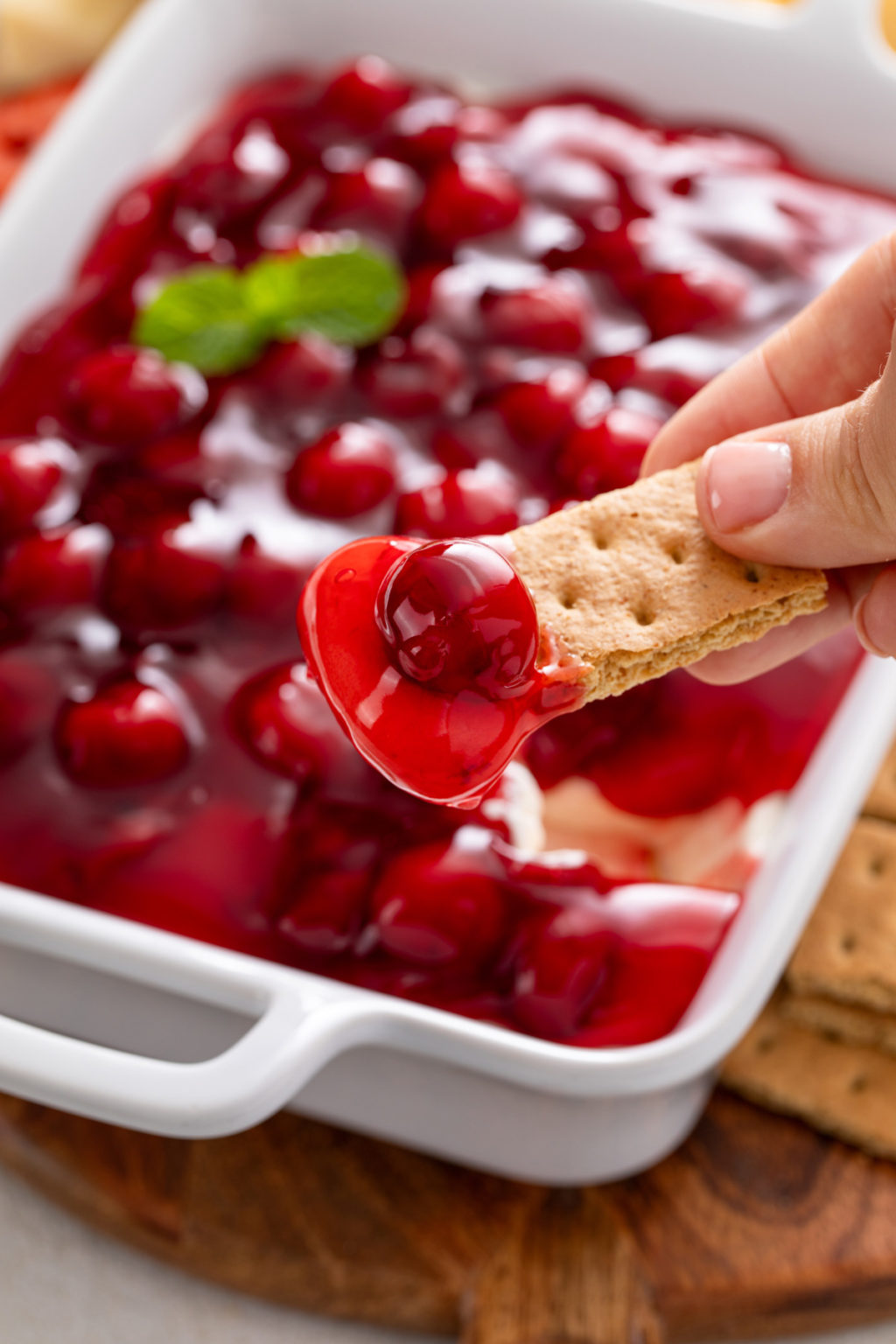 Easy Cherry Cheesecake Dip - My Baking Addiction