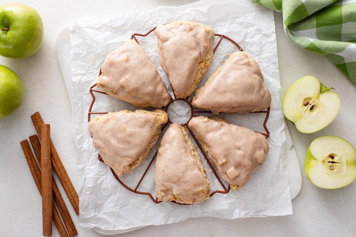 Glazed Apple Scones - My Baking Addiction