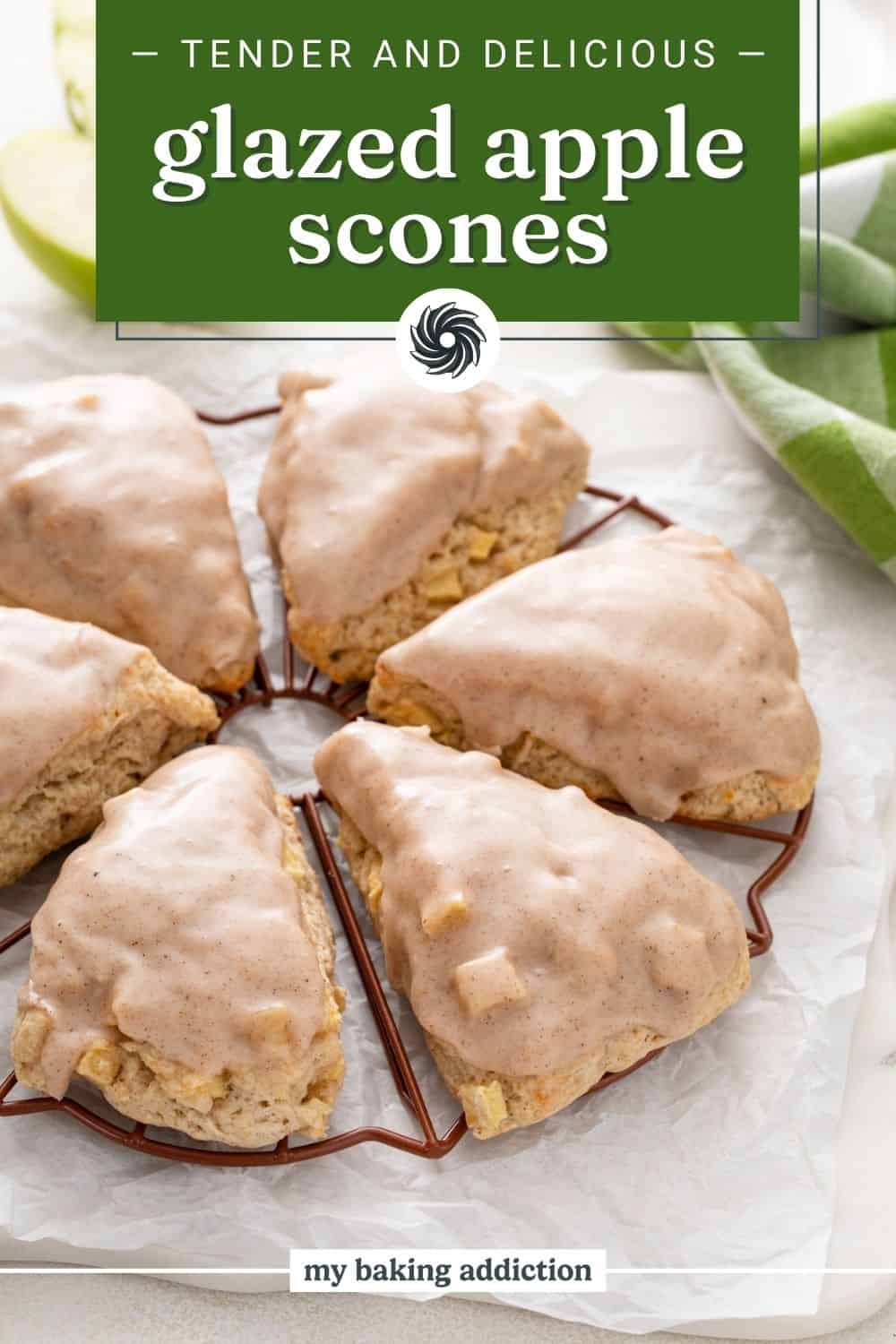 Glazed Apple Scones - My Baking Addiction