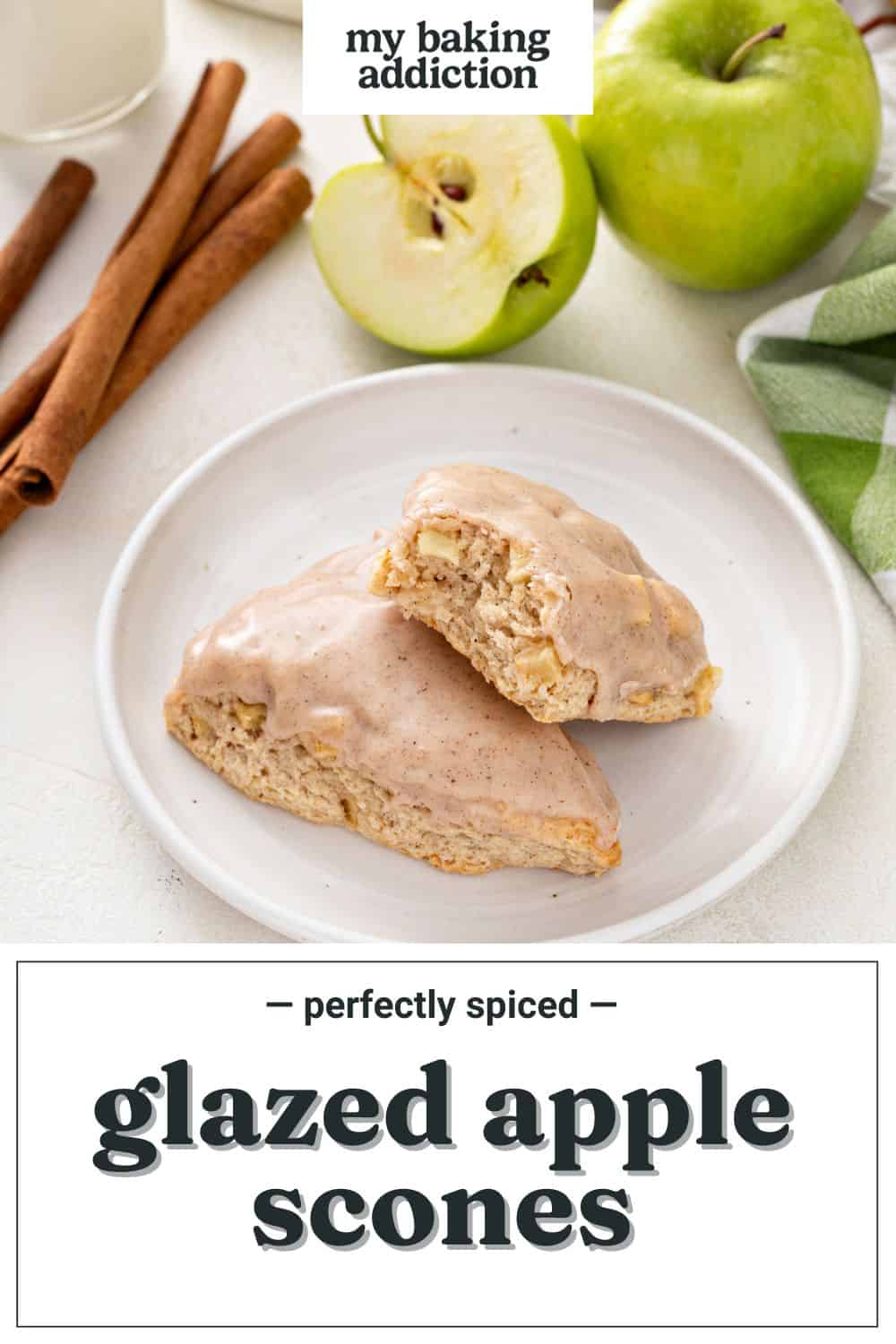 Glazed Apple Scones - My Baking Addiction