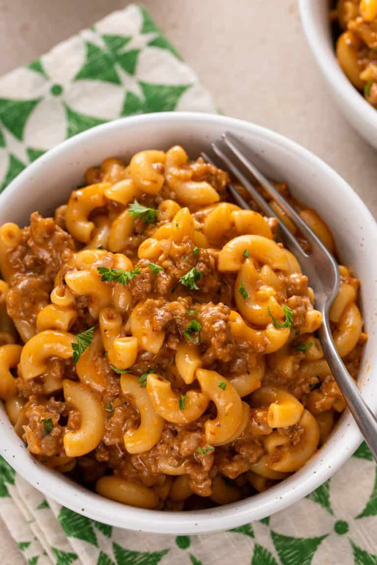 Homemade Cheeseburger Helper - My Baking Addiction
