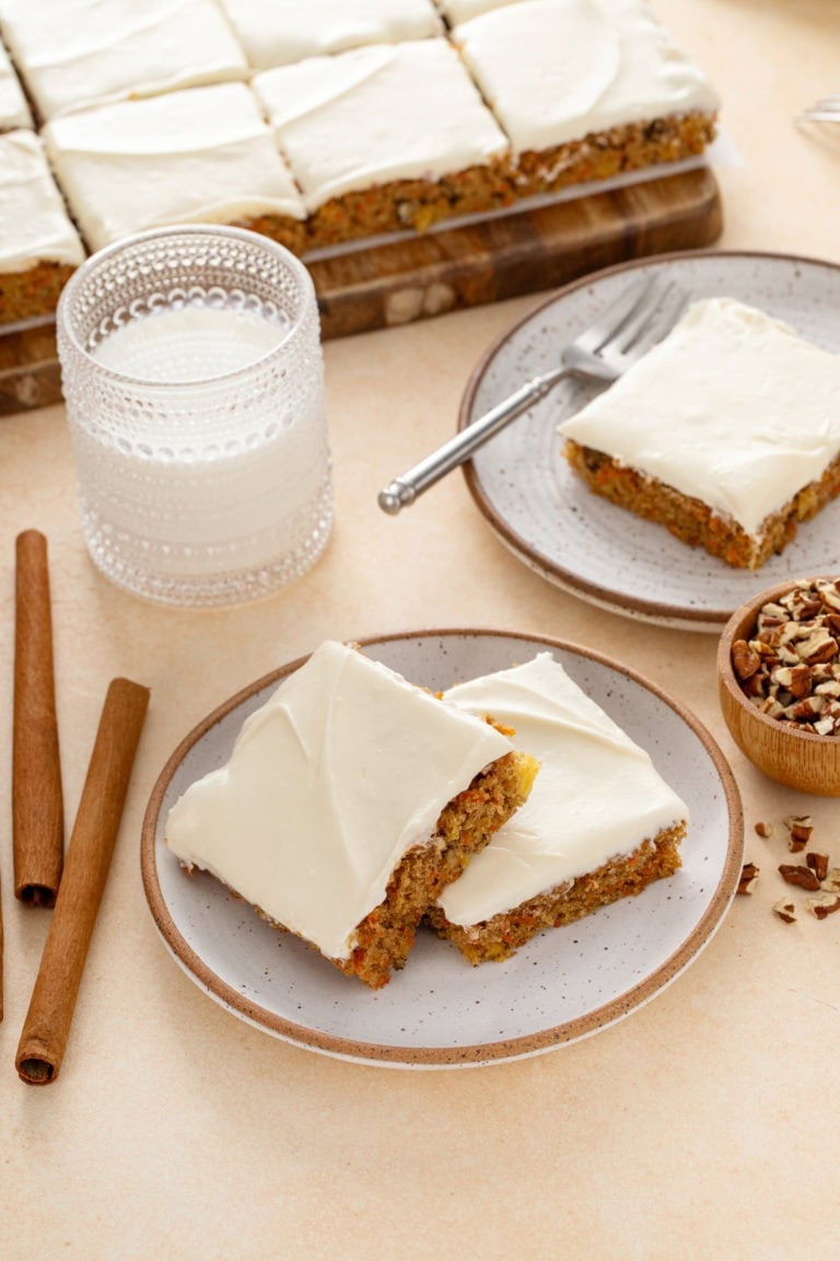Carrot Cake Bars with Cream Cheese Frosting- My Baking Addiction