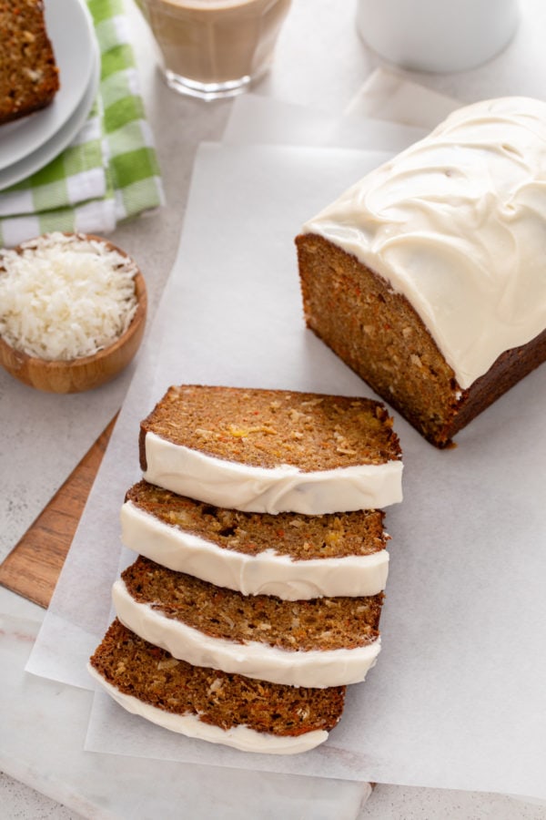 Carrot Cake Bread with Cream Cheese Frosting- My Baking Addiction