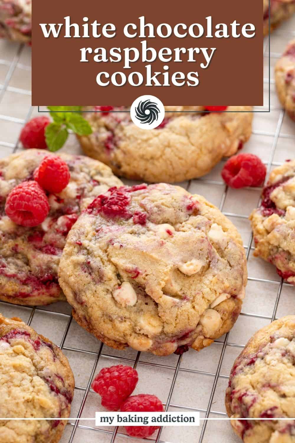 White Chocolate Raspberry Cookies - My Baking Addiction