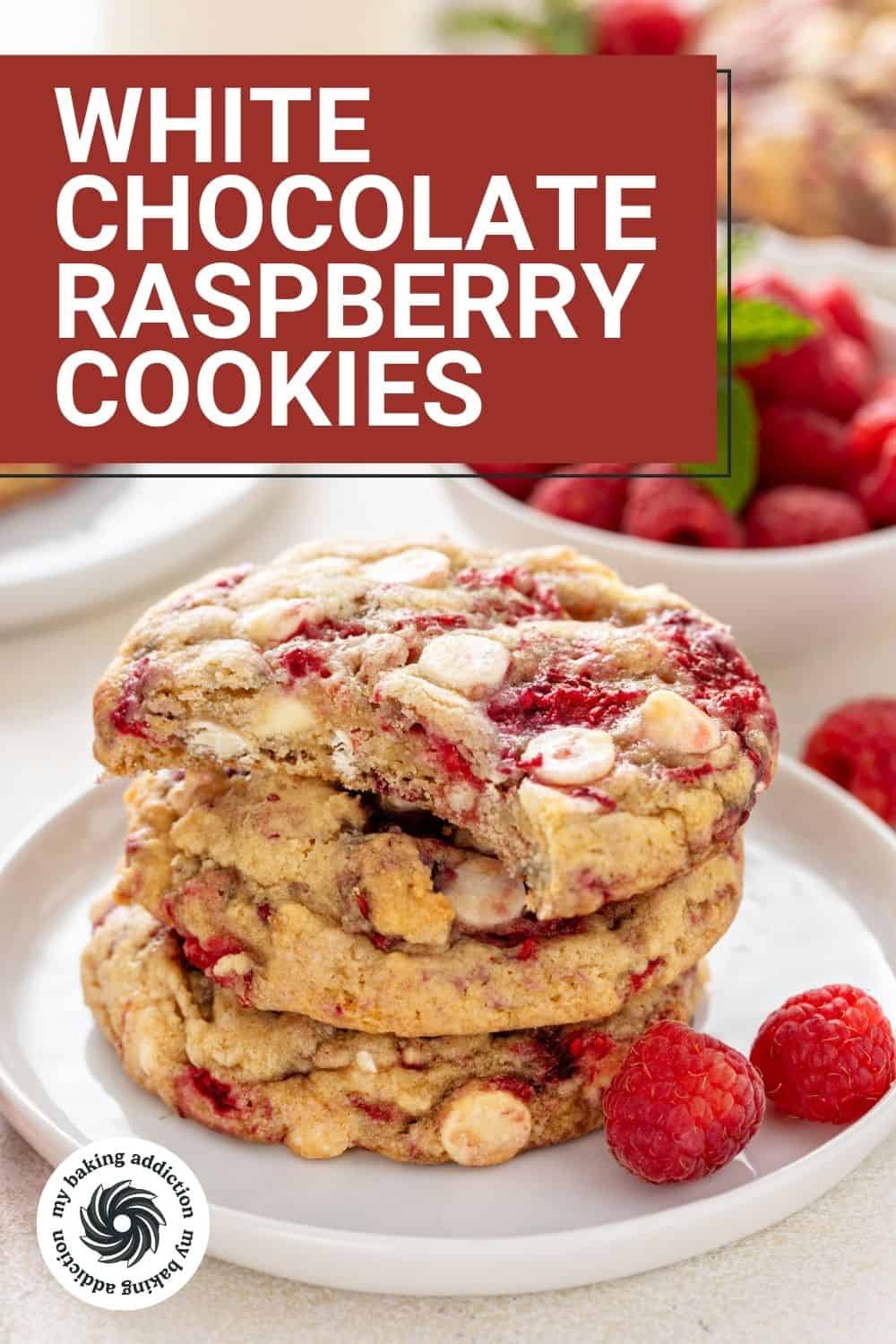 White Chocolate Raspberry Cookies - My Baking Addiction