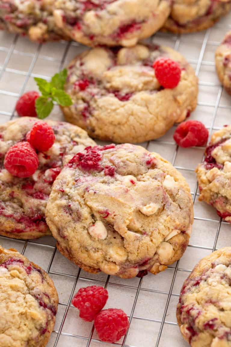 White Chocolate Raspberry Cookies - My Baking Addiction