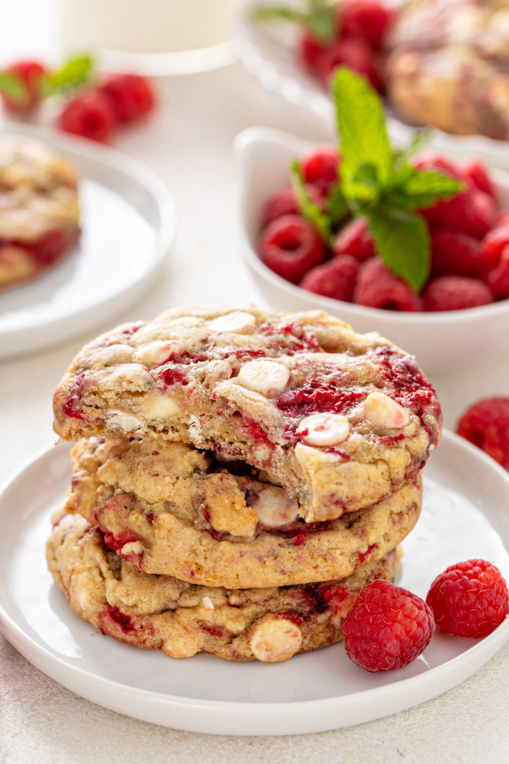 White Chocolate Raspberry Cookies - My Baking Addiction