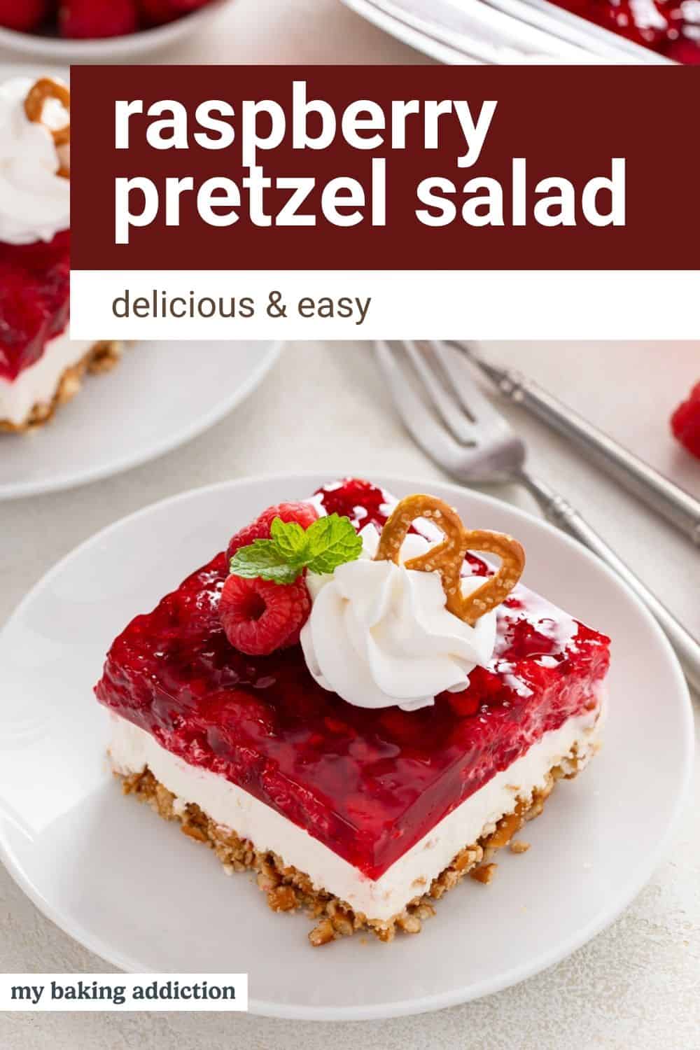 Raspberry Pretzel Salad - My Baking Addiction