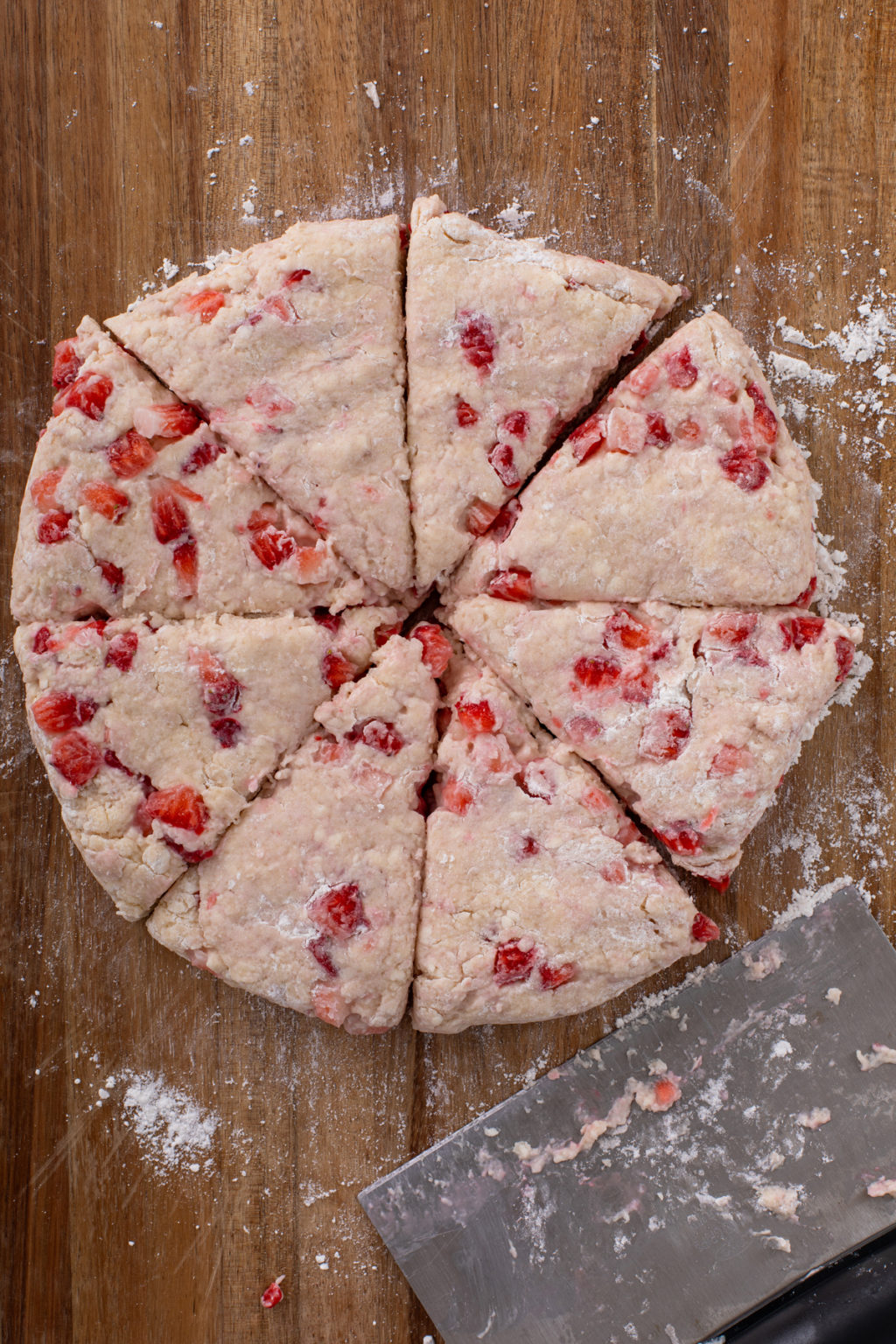 Strawberry Scones with Vanilla Glaze